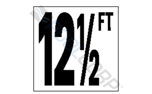 POOL360 | 5" Smooth 12 1/2 Ft Depth Marker