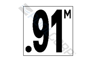 POOL360 | 5" Smooth Metric .91 M Depth Marker