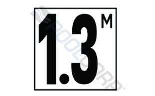 POOL360 | 5" Smooth Metric 1.3M Depth Marker