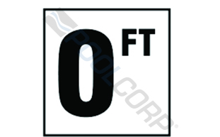 POOL360 | 4" Non-Skid 0 FT Depth Marker
