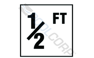 POOL360 | 4" Non-Skid .5 FT Depth Marker