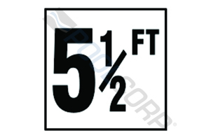 POOL360 | 4" Non-Skid 5.5 FT Depth Marker