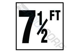 POOL360 | 4" Non-Skid 7 1/2 FT Depth Marker