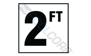 POOL360 | 4" Non-Skid 2 FT Depth Marker