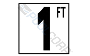 POOL360 | 5" Smooth 1 Ft Depth Marker