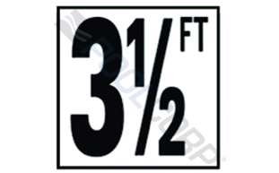 POOL360 | 5" Smooth 3.5 Ft Depth Marker