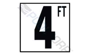 POOL360 | 5" Smooth 4 Ft Depth Marker