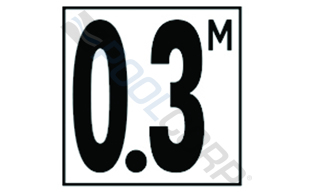 POOL360 | 5" Smooth Metric 0.3 M Depth Marker