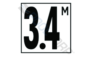 POOL360 | 5" Smooth Metric 3.4 M Depth Marker