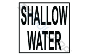 POOL360 | Non-Skid SHALLOW WATER Depth Marker