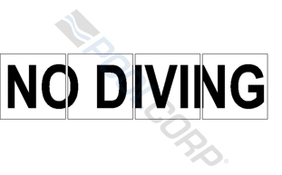 POOL360 | 4" Smooth 4 Tiles NO DIVING Depth Marker