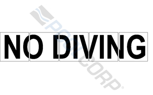 POOL360 | 5" Smooth 5 Tiles NO DIVING Depth Marker