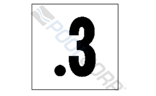 POOL360 | 4" Non-Skid Metric .3 Depth Marker