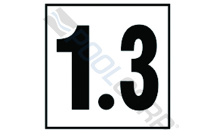 POOL360 | 4" Non-Skid Metric 1.3 Depth Marker