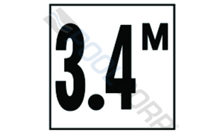 POOL360 | 4" Non-Skid Metric 3.4 M Depth Marker