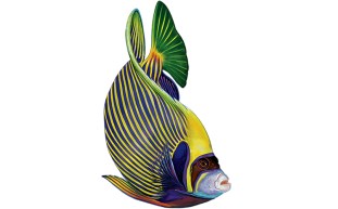 POOL360 | 4" x 3" Emperor Angelfish Mosaic Pool Tile