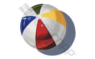 POOL360 | 9" x 8" Beach Ball with Shadow Mosaic Pool Tile