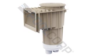 POOL360 | 2" Socket x 2.5" Spigot Tan Dual Port Vinyl Liner Skimmer ...