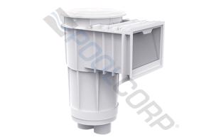 POOL360 | 2" Socket x 2.5" Spigot White Dual Port Inground Skimmer without Float Valve