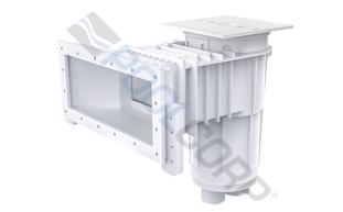 POOL360 | 2" Socket x 2.5" Spigot White Regular Mouth Single Port Vinyl Liner Skimmer