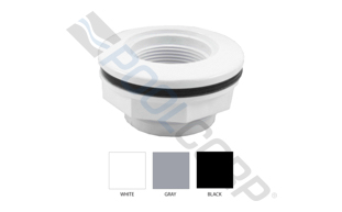 POOL360 | Black Vinyl Inlet/Outlet Wall Return Fitting