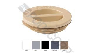 POOL360 | 1.5" MPT Tan Flat Pool Plug with Gasket