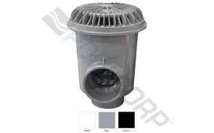 POOL360 | 3" White Nova Gunite Large Outlet Main Drain Sump with Cover