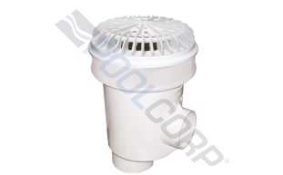 POOL360 | 3" White Nova™ Large Outlet Drain with Adjustable Extension Collar