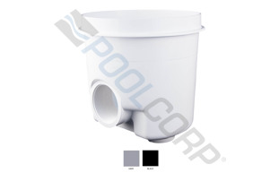 POOL360 | Gray Main Drain with Side and Bottom Port Sump