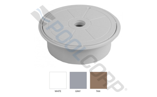 POOL360 | 6in Lid/Collar f/Valve Access, Gray
