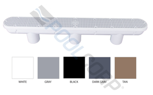 POOL360 | 32" White/Tan Channel Drain and Sump