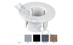 POOL360 | 1/2" Dark Gray JetArray® Inline Insider Fitting Trim Flange