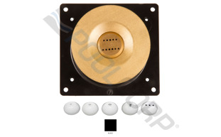 POOL360 | Black Adjustable Brass Deck Foundation Nozzle Set of 5