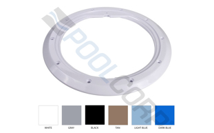 POOL360 | White Vinyl Pool Front Faceplate Light Frame