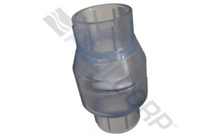 POOL360 | 2" Socket Clear HydroSeal™ Basic Swing Check Valve