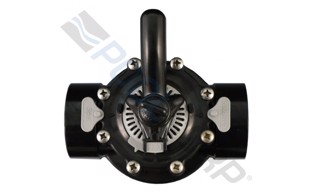 POOL360 | Black 1-1/2" Socket x 2" Spigot Hydroseal™ 2-Way Diverter Valve