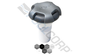 POOL360 | 1" Dark Gray/Silver Large Handle Crown Control Valve