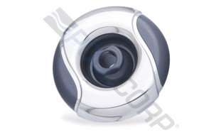 POOL360 | 4" Stainless Steel/Dark Gray Typhoon Directional Jet Internals