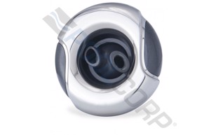 POOL360 | 3-5/16" Stainless Steel/Dark Gray Typhoon Double-Roto Jet Internals