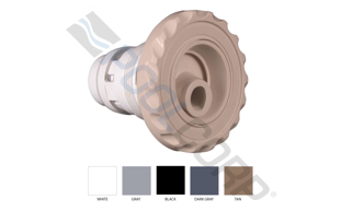 POOL360 | 2.5" Black SpaMaster™ Scalloped Rotational Jet Internal