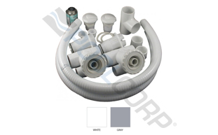 POOL360 | Gray Directional Step Jet Kit with 2 Jets