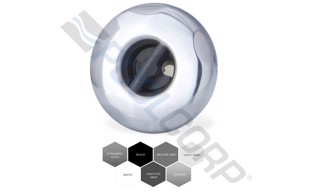 POOL360 | 2" Stainless Steel/Dark Gray Typhoon Roto Jet Internals without Bearings