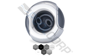 POOL360 | 3-3/5" Stainless Steel/Dark Gray Typhoon Double-Roto Jet ...