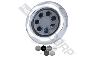 POOL360 | 5" Stainless Steel/Dark Gray Diamond Jet Internals with 7-Port Rotossage