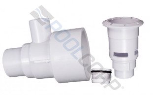 POOL360 | 2.5" White SpaMaster™ Straight Gunite Jet Body