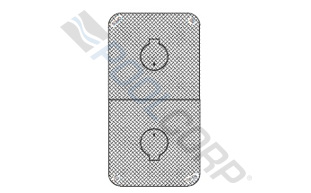 POOL360 | 2 Piece Steel Checker Plate Cover with Two 10" Reading Lids