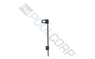 POOL360 | 24" SS BLACK Q-BOLT PADLOCKABLE DROP-BOLT