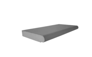POOL360 | 9" x 24" White Bullnose Straight Coping