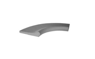 POOL360 | 2' Radius x 12" x 24" White Safety Grip Straight Coping