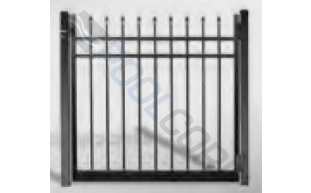 POOL360 | Regis Aluminum Fence 36" W x 55" T Textured Black 3230 U ...